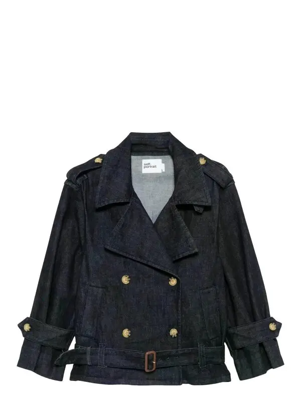 SELF-PORTRAIT Denim Jacket - Blue