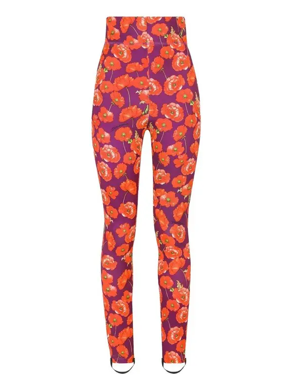 Dolce & Gabbana Floral-print Leggings - Purple