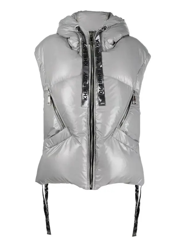 Khrisjoy Hooded Padded Gilet - Grey