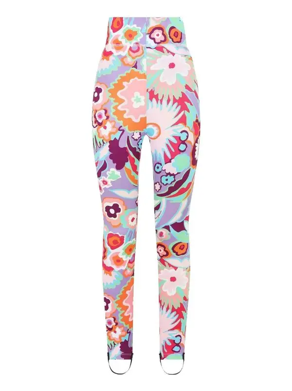 Dolce & Gabbana Floral-print High-waisted Leggings - Pink