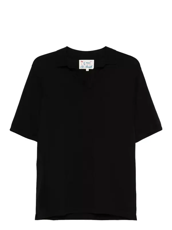 MC2 SAINT BARTH Cotton Polo Shirt - Black