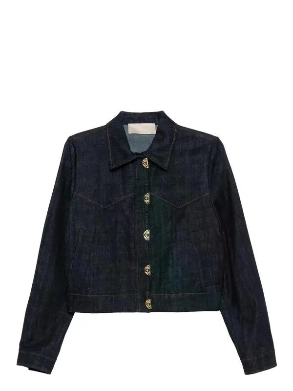 Elie Saab Embellished Denim Jacket - Brown
