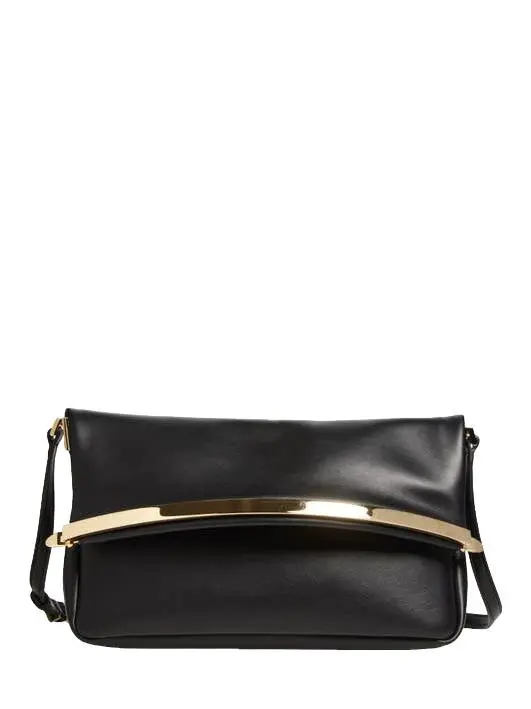 TOD'S Leather Flap Bag - Nero