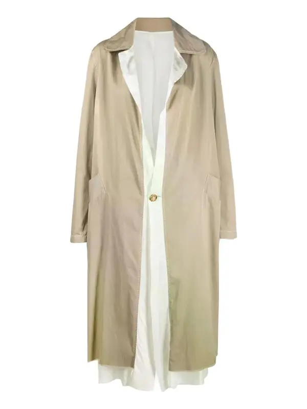 EDWARD CUMING Layered Single-breasted Coat - Neutrals