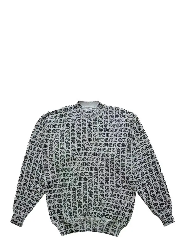 Vetements Gothic Monogram Sweater - Grey