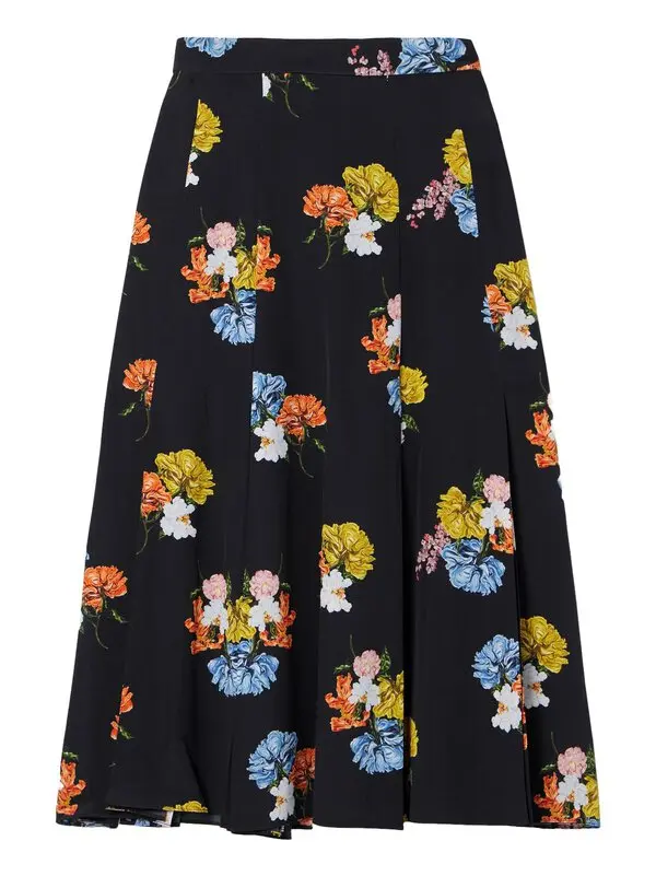 EMILIA WICKSTEAD Kenzie Floral-print Skirt - Black