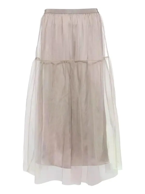 JNBY A-line Tulle Midi Skirt - Grey