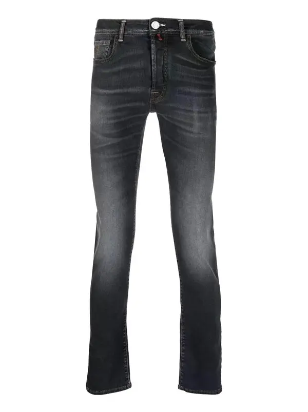 BILLIONAIRE Logo-patch Super Straight Jeans - Grey
