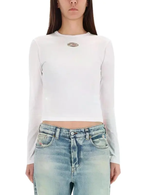DIESEL® Long-sleeve Logo T-shirt - White