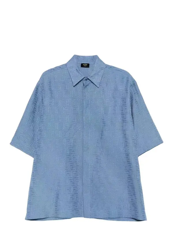Fendi Linen Blend Shirt - Blue