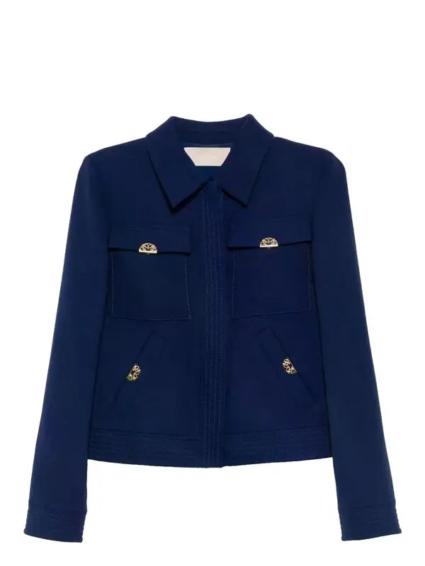 Elie Saab Crepe Jacket - Blue