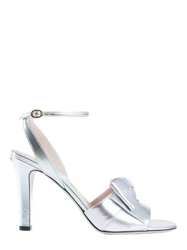 Valentino Garavani 95mm Bowow Sandals - Silver