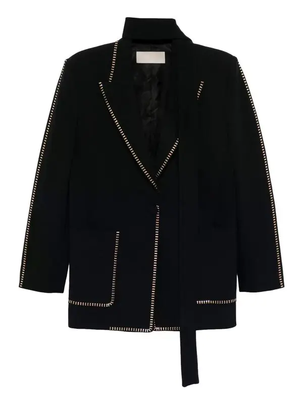 Elie Saab Stud-embellished Blazer - Black