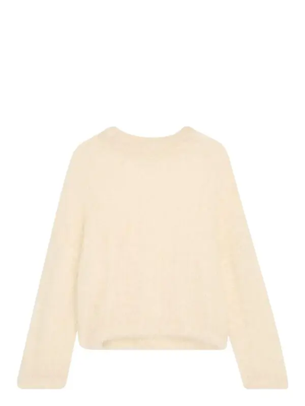 Brunello Cucinelli Mohair Knit Crewneck Sweater - Ecru