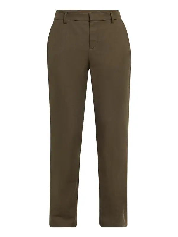Brunello Cucinelli Cotton Stretch Slim-leg Cigarette Pants - Olive Green