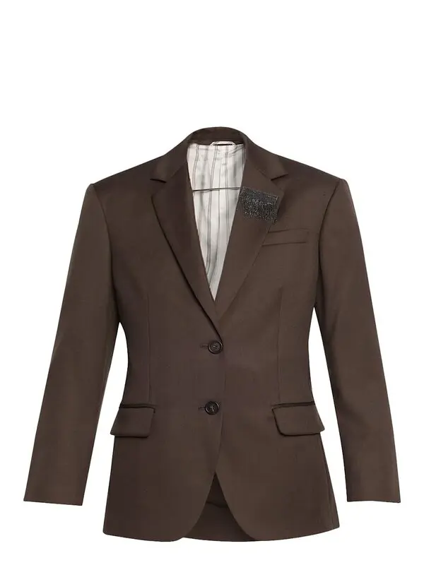 Brunello Cucinelli Single-breasted Blazer - Dark Chocolate