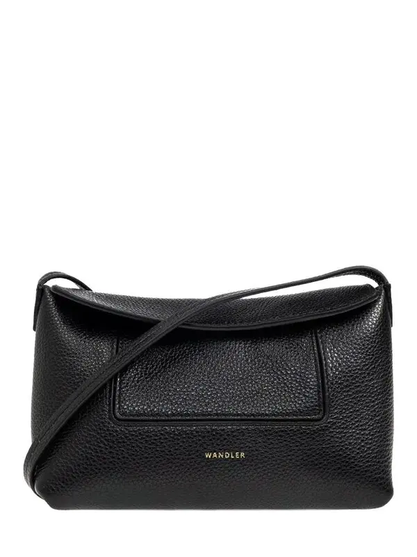 WANDLER Penelope Leather Shoulder Bag - Black