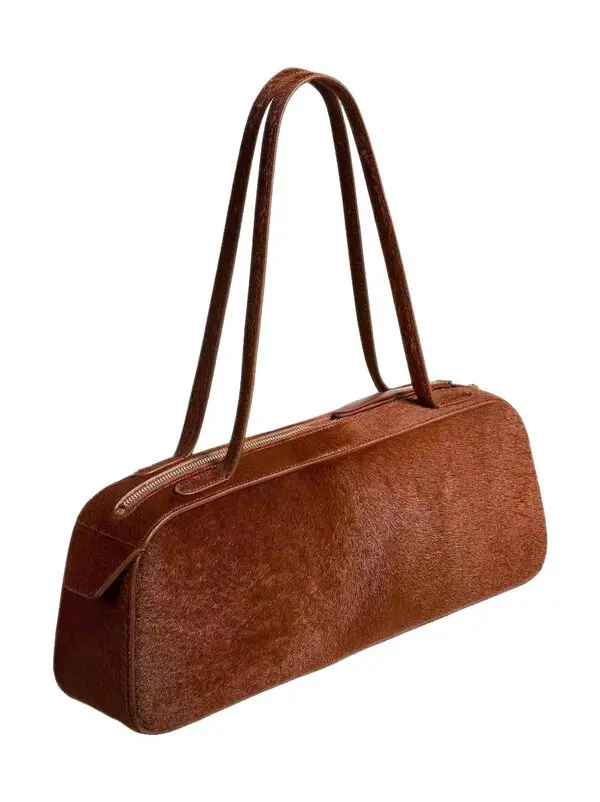 Khaite Simona Shoulder Bag In Haircalf - Brown