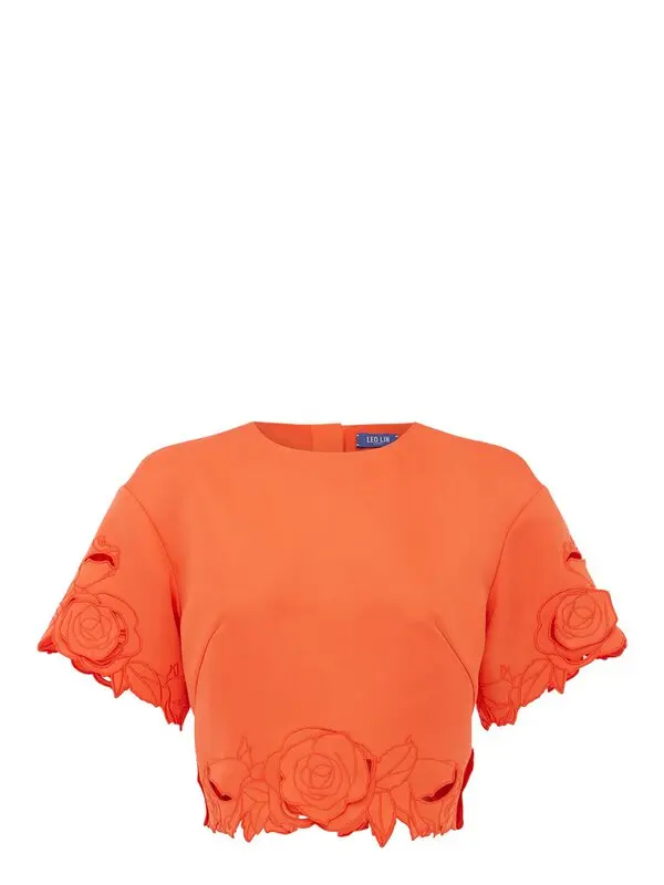 LEO LIN Indie Sleeve Top - Orange