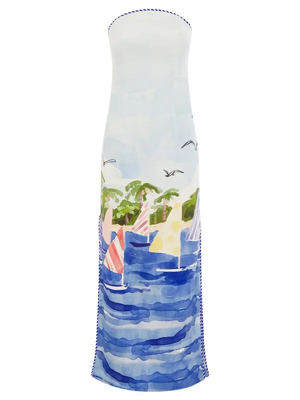 LEO LIN Ava Bustier Maxi Dress - Print