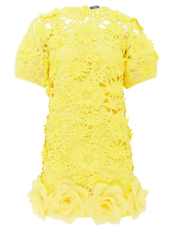 LEO LIN Maggie Lace Mini Dress - Yellow