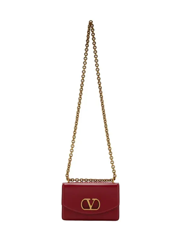 Valentino Garavani Small Leather Shoulder Bag - Red