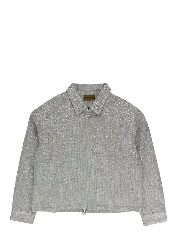 BIRTH OF ROYAL CHILD Rhinestone-embellished Light Jacket - Grey