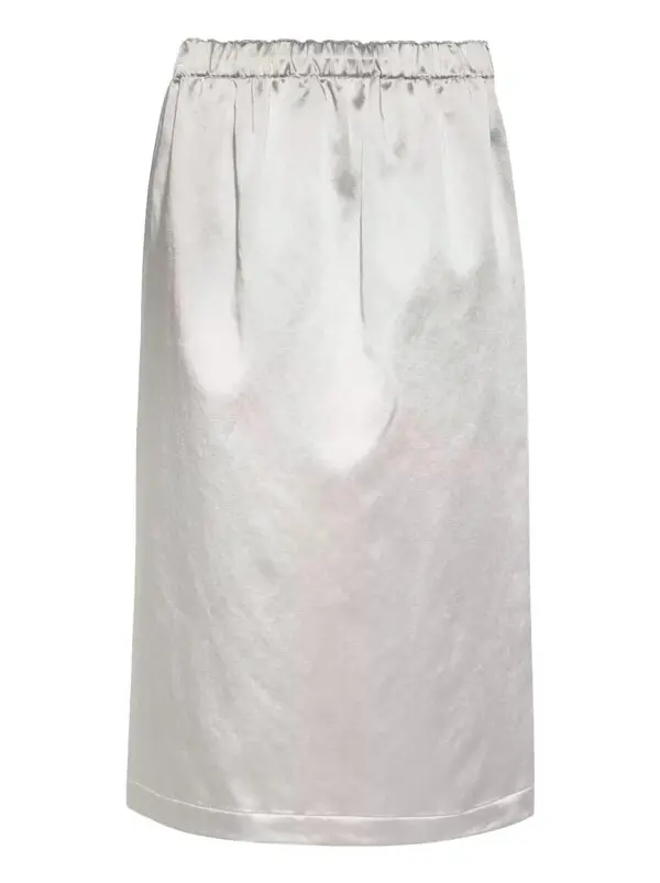Fabiana Filippi Duchesse Satin Skirt - Silver