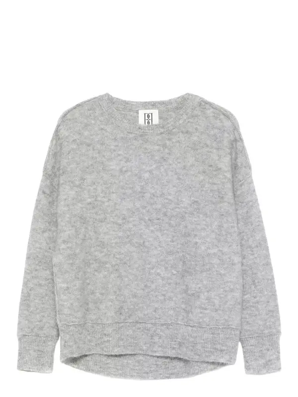 BY MALENE BIRGER Wool-mohair Blend Crewneck Sweater - Grey