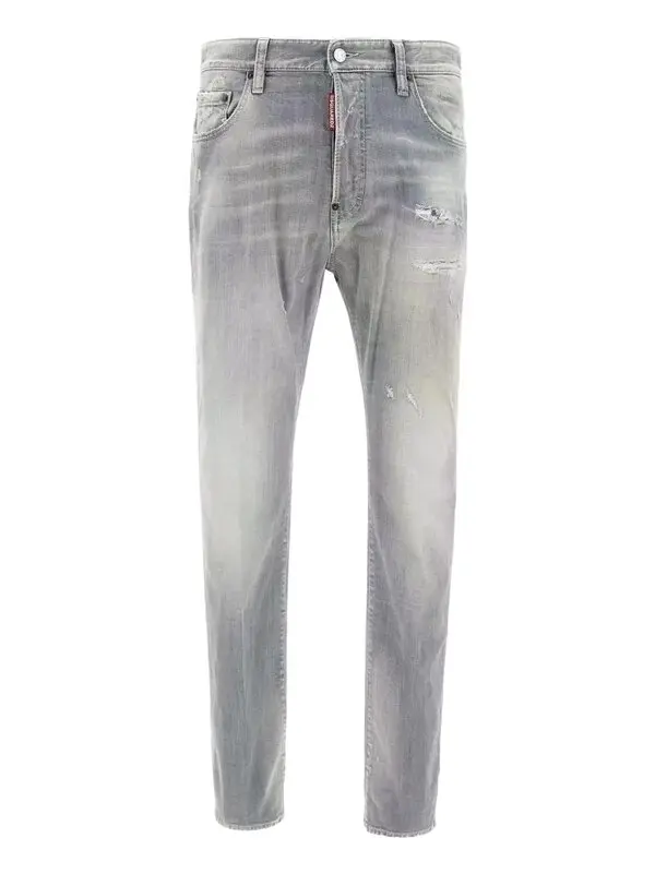 Dsquared2 Distressed Straight Leg Jeans - Grey