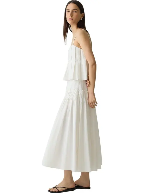 Theory Accordion Maxi Skirt - White