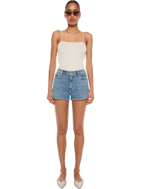 MOTHER The Tomcat Matinee Denim Shorts - Light Blue