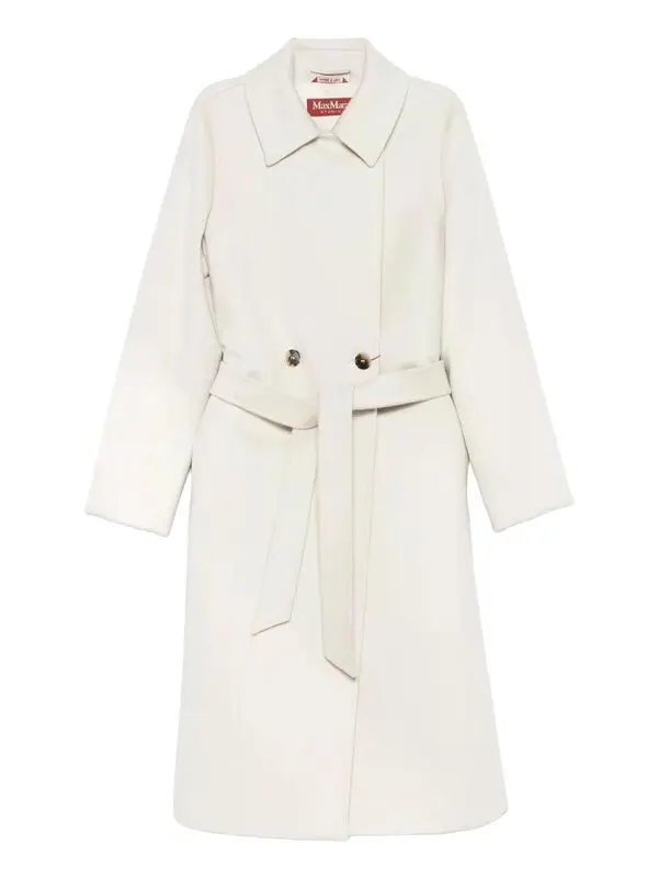 Max Mara Virgin Wool Coat - White
