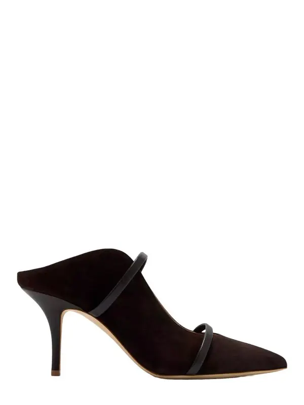 MALONE SOULIERS 70mm Two-strap Pointed-toe Mules - Brown