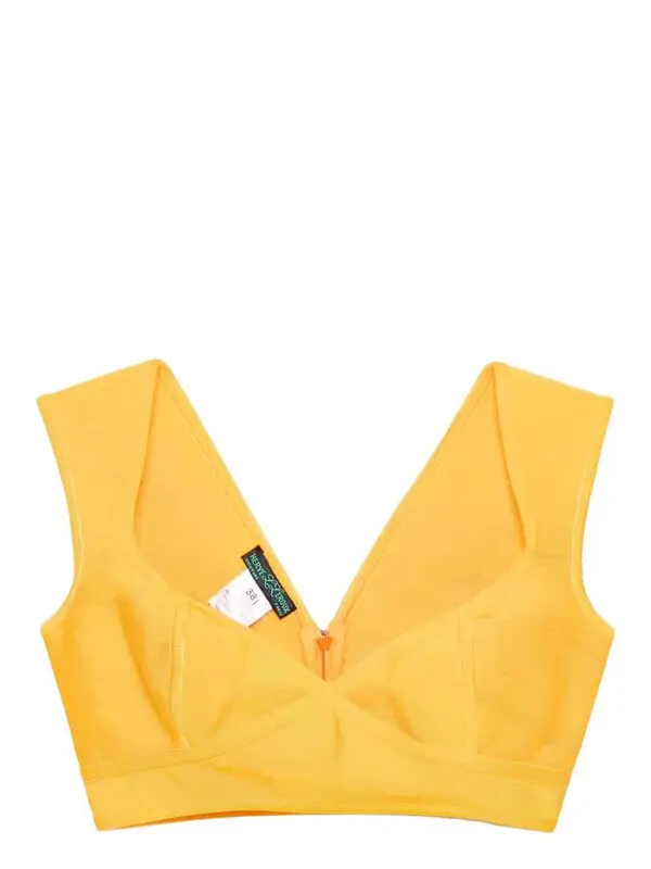 HERVE L. LEROUX Sweetheart Bandage Top - Yellow