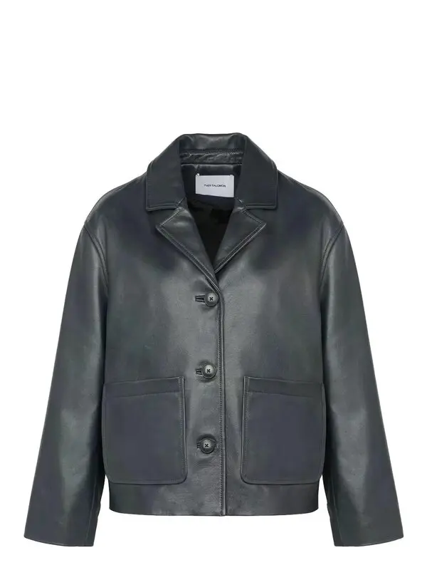 YVES SALOMON Leather Jacket - Black