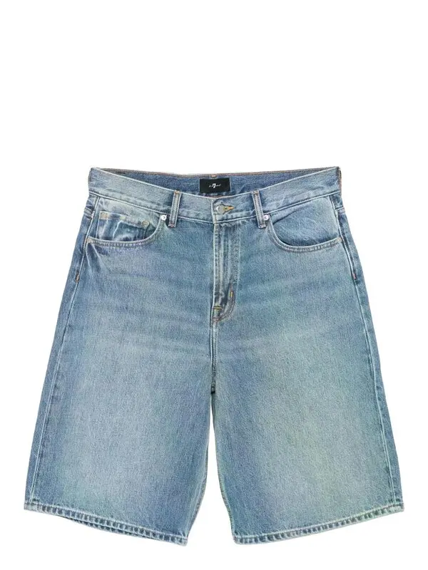 7 For All Mankind Mason Denim Shorts - Blue