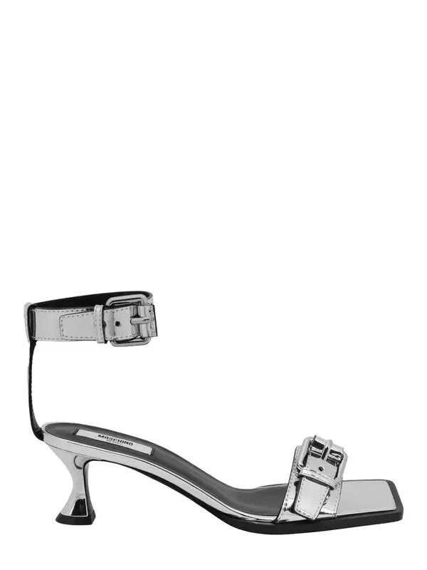 Moschino Metallic Sandals - Silver