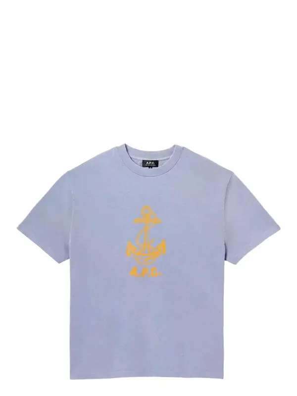 A.p.c. Logo-print T-shirt - Blue
