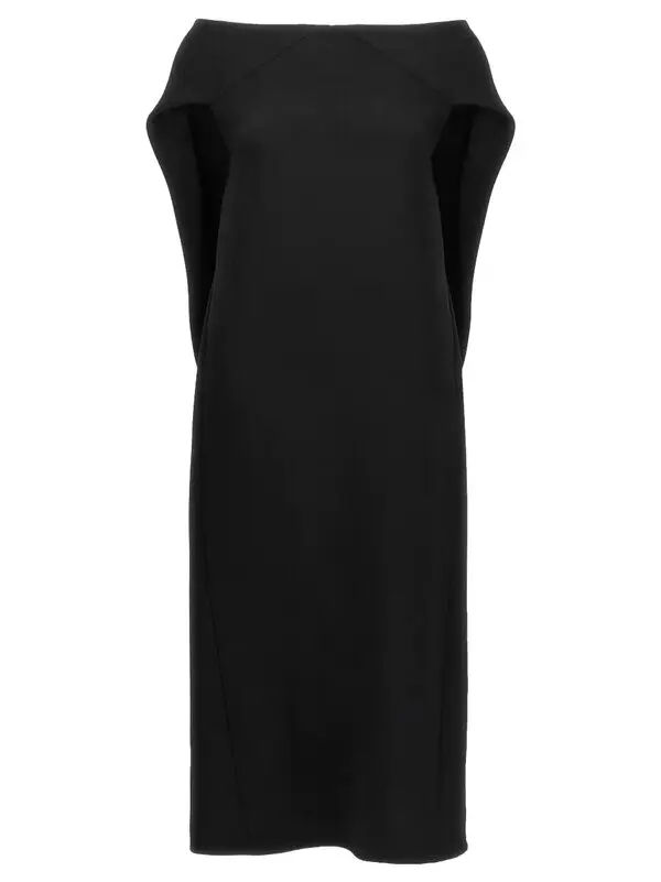 THE ROW Off-the-shoulder Draped Dress - Black