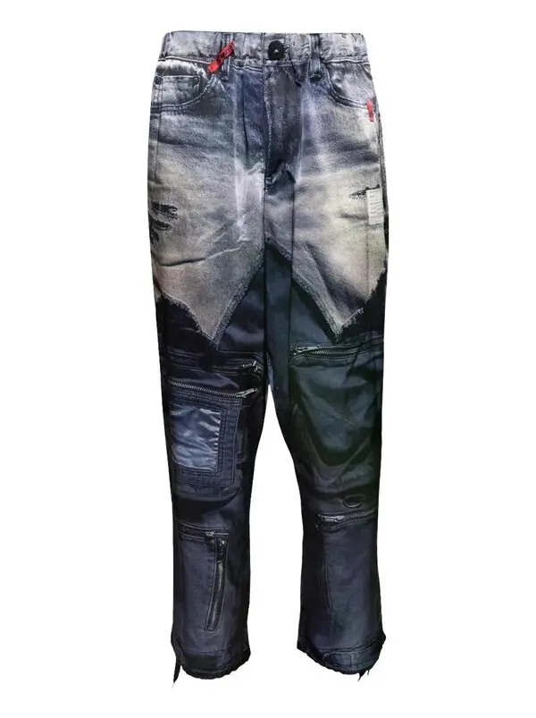 Mihara Yasuhiro Trompe L'oeil Trousers - Blue