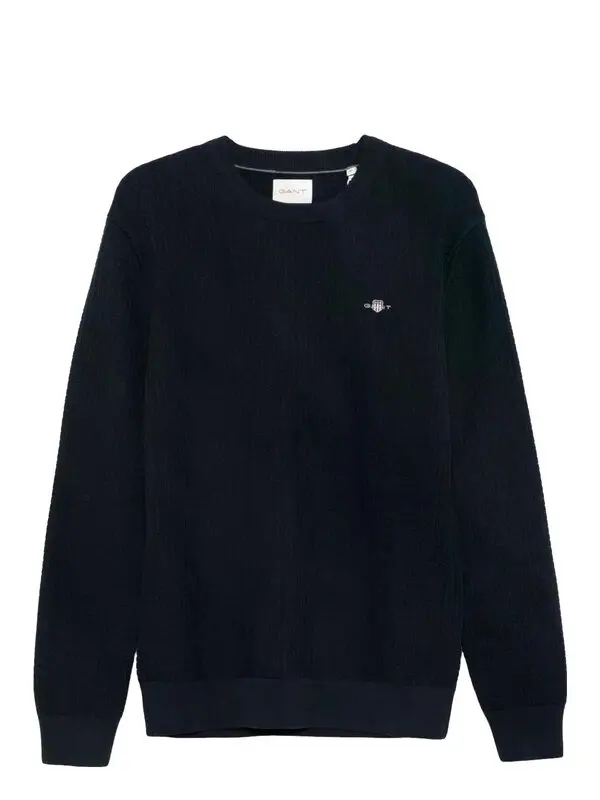 Gant Waffle-knit Sweater - Blue