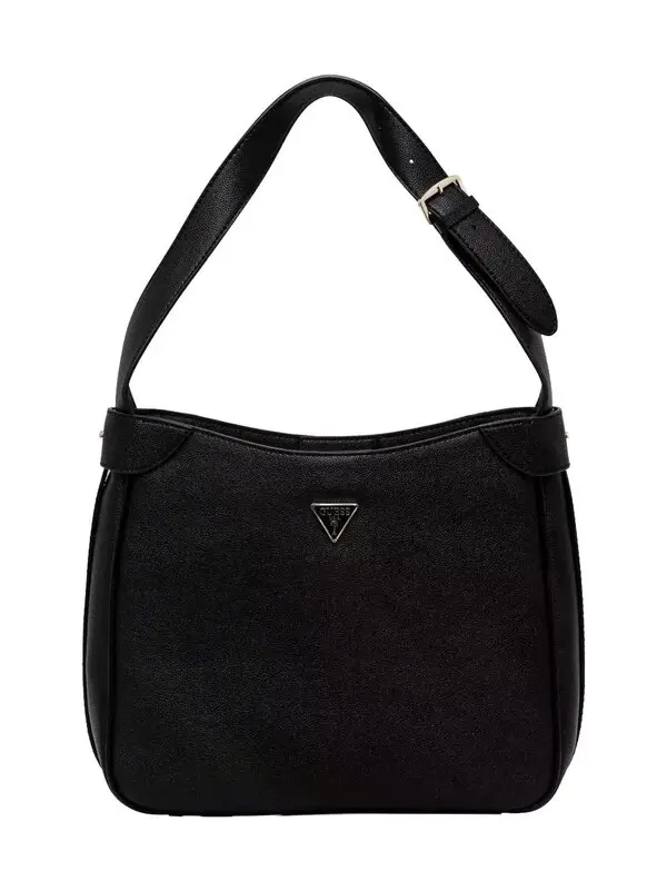 Guess Logo-plaque Shoulder Bag - Black