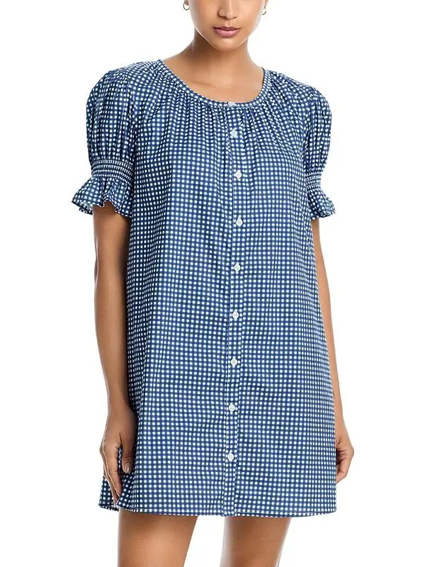 Addison Bay Sailor Mini Dress - Navy Gingham