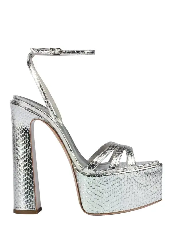 LE SILLA 170mm Nina Platform Sandals - Silver