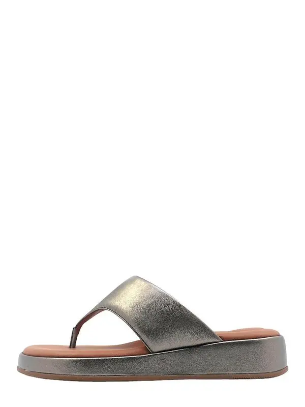 KENNETH COLE Daya Sandals - Pewter Leather