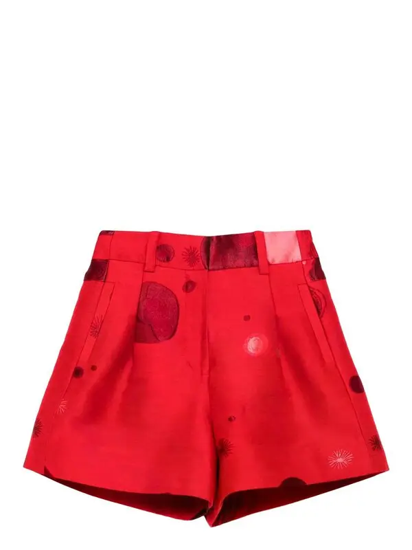 Shiatzy Chen Jacquard Shorts - Red