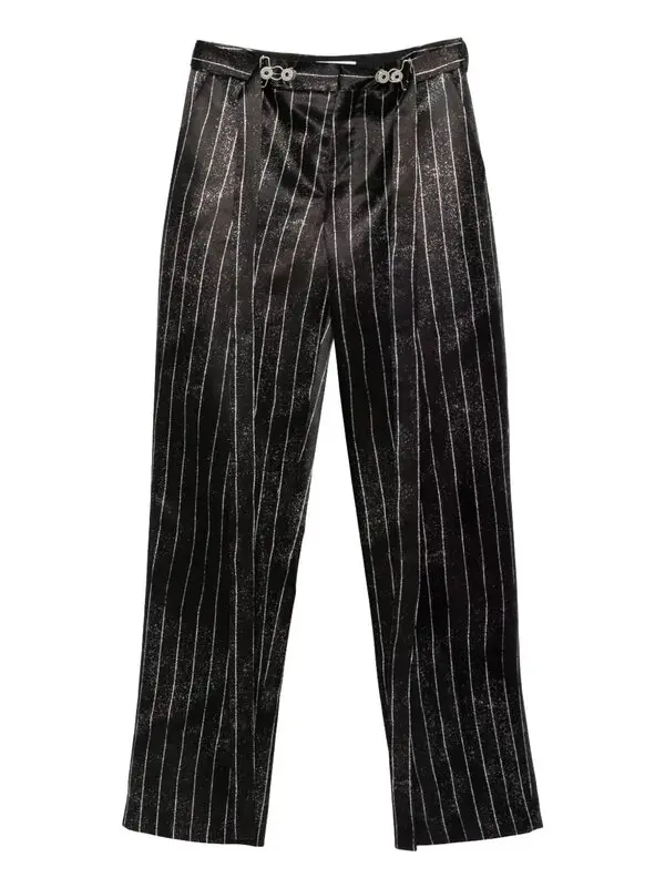 JEAN PAUL GAULTIER Striped Trousers - Black