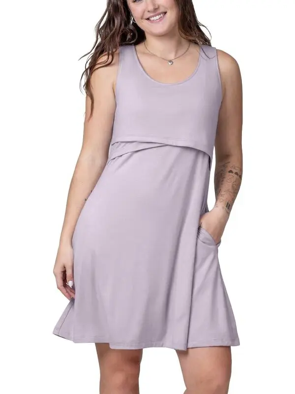 KINDRED BRAVELY Penelope Crossover Nursing Dress - Lavender Mist