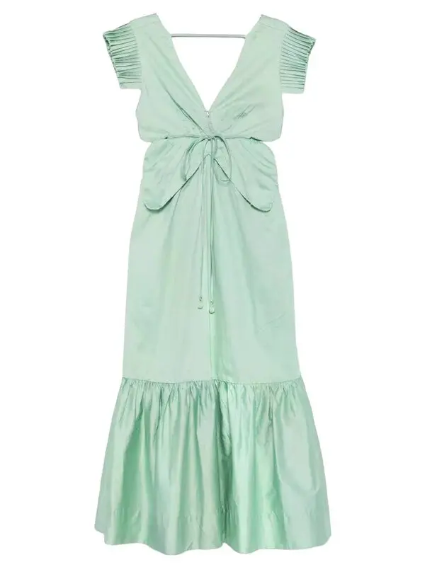 Farm Rio Cut-out Midi Dress - Green